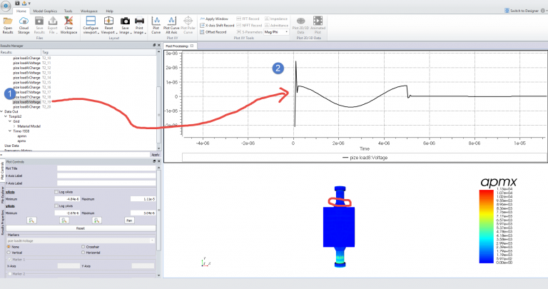 How to measure voltage in OnScale Double Tonpilz Acoustic Simulation - FEA for All