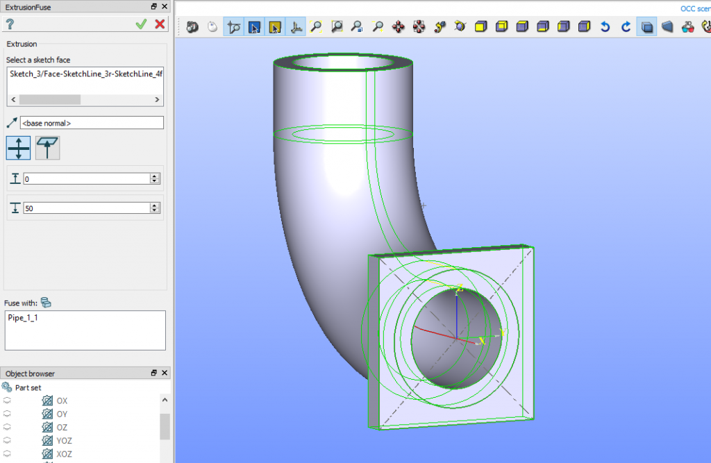 Salome Shaper Video Tutorial 2 : Modeling a Curved Pipe with Open ...