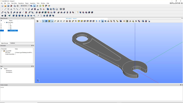 [Full Tutorial] Linear Static FEA Simulation of a Wrench with Salome ...