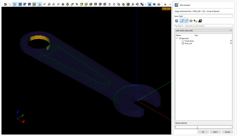 [Full Tutorial] Linear Static FEA Simulation of a Wrench with Salome Meca -- FEAForall
