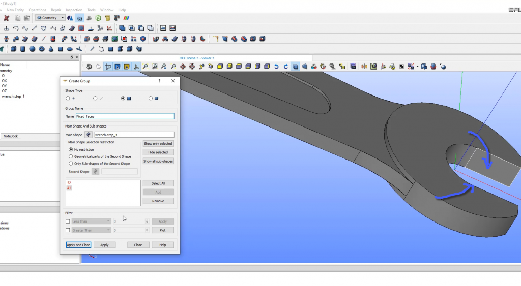 [Full Tutorial] Linear Static FEA Simulation of a Wrench with Salome ...